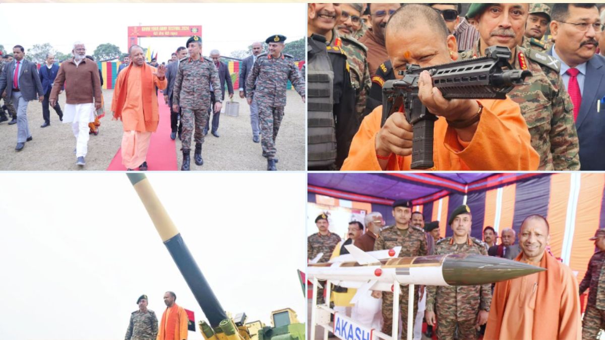 UP CM Yogi Adityanath Inspects Army Weapons At ‘Know Your Army’ Festival In Lucknow | Watch Video